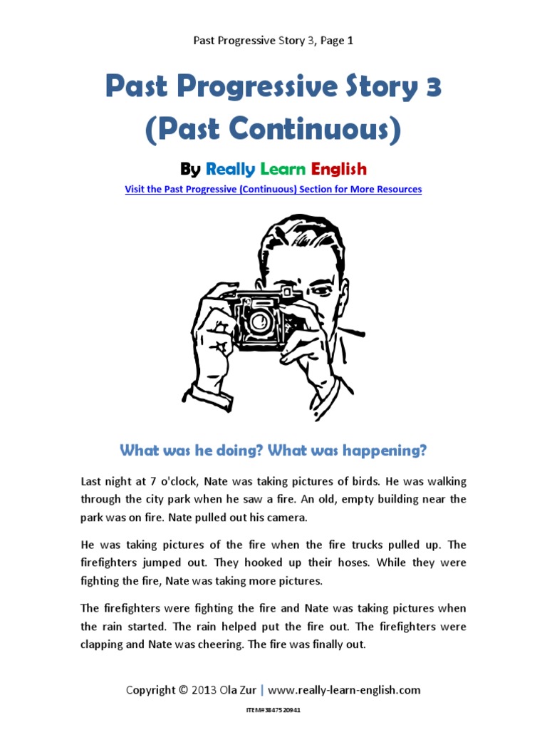 Past Progressive Story 3 (Past Continuous) : Really | PDF | Question ...