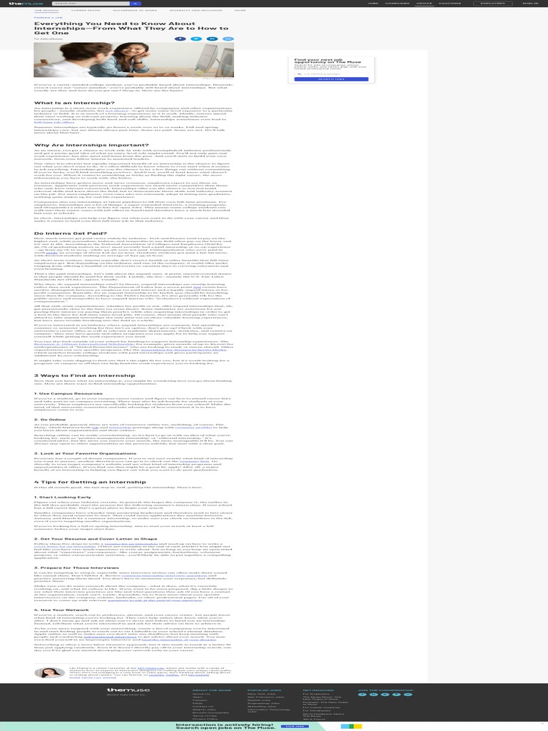 What Is An Internship Definition Advice | PDF | Internship | Job Hunting