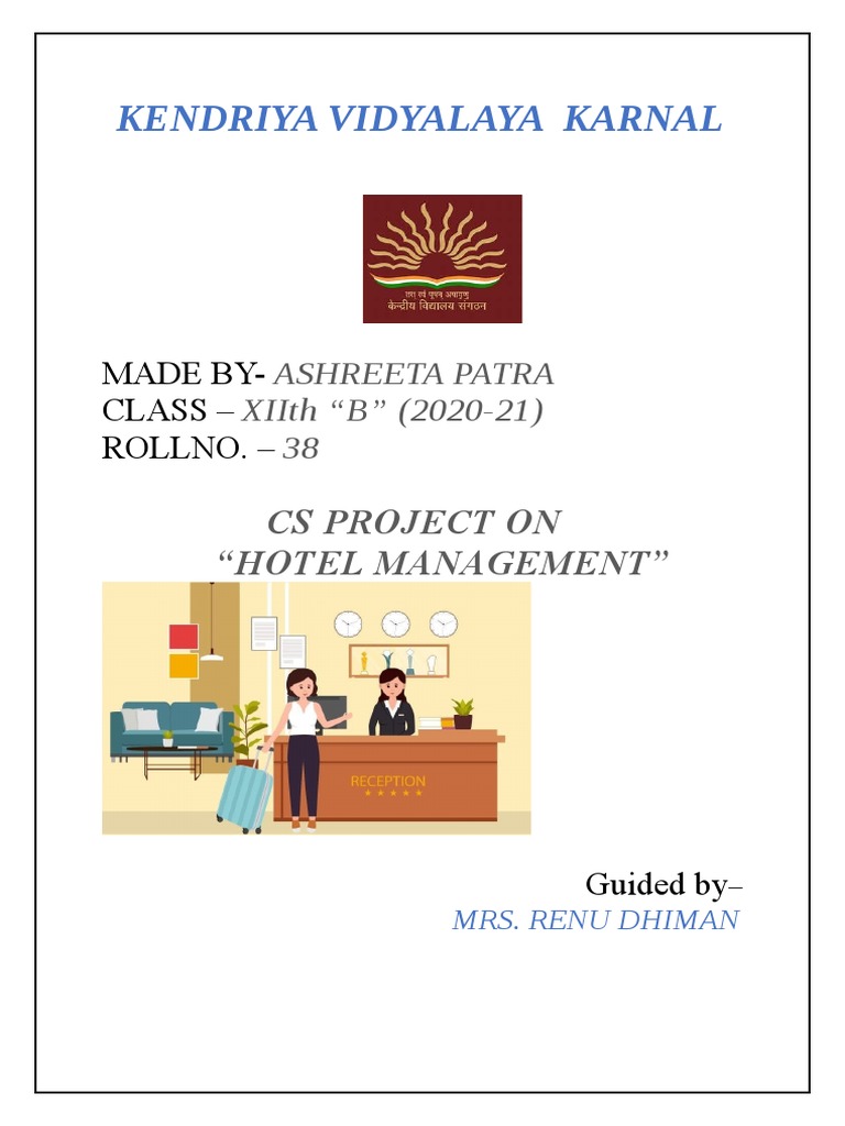 Hotel Management Code With Output | PDF | Software Engineering ...