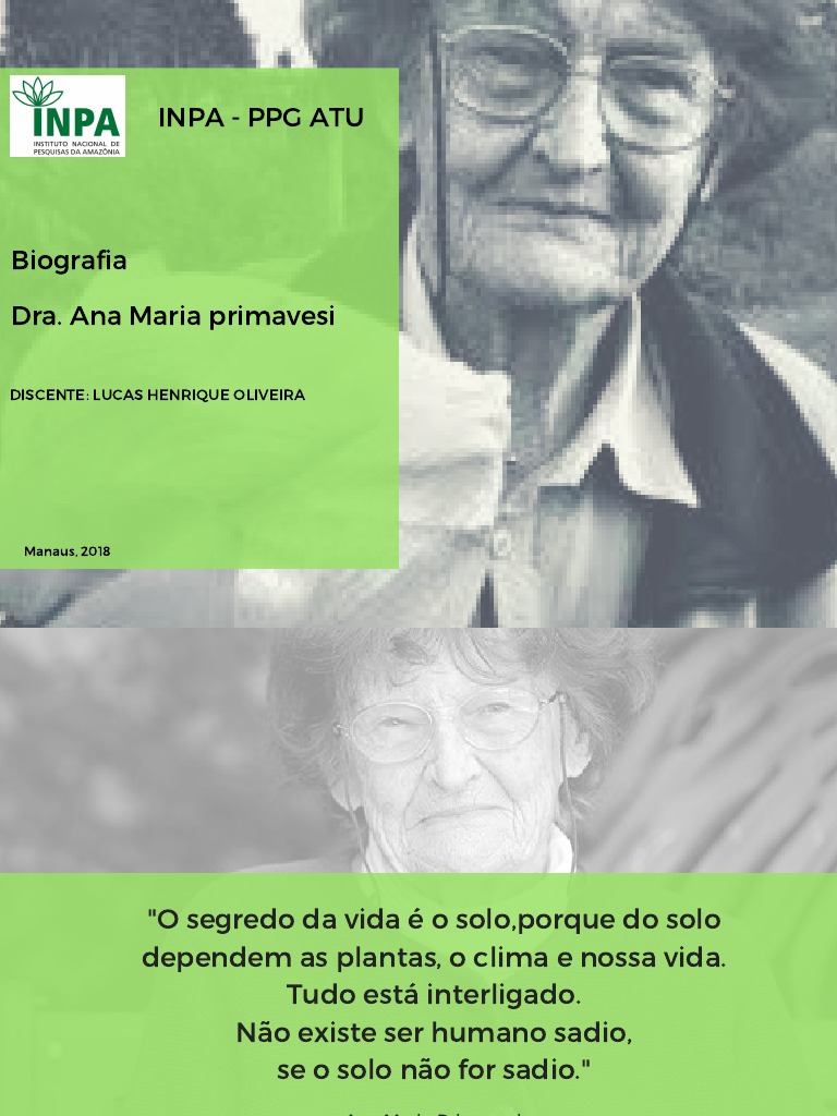 Biografia Dra. Ana Maria Primavesi | PDF | Agroecologia | Fertilizante