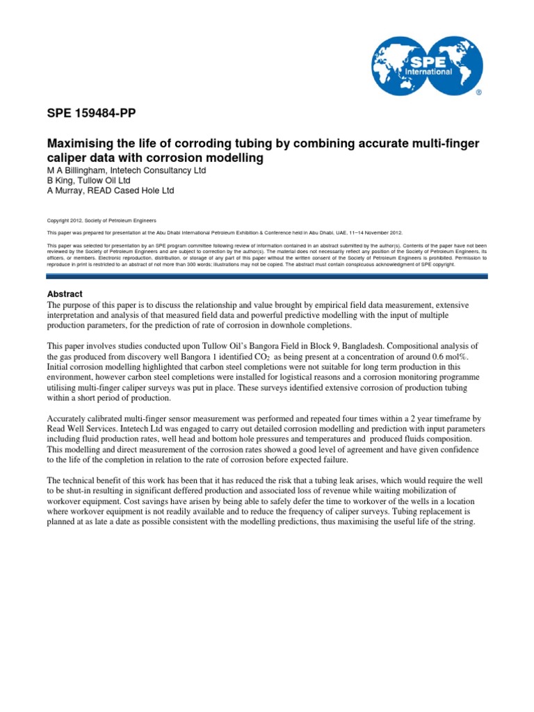 Paper 93 Spe 159484 Adipec 2012 | PDF | Corrosion | Water