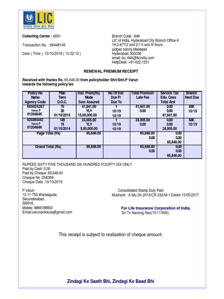 Lic 2019 | PDF | Insurance | Business Law