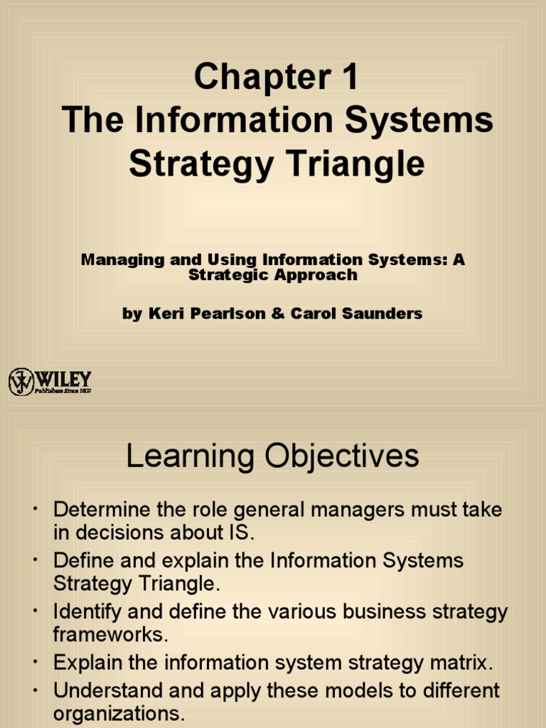The Information Systems Strategy Triangle | PDF | Strategic Management ...