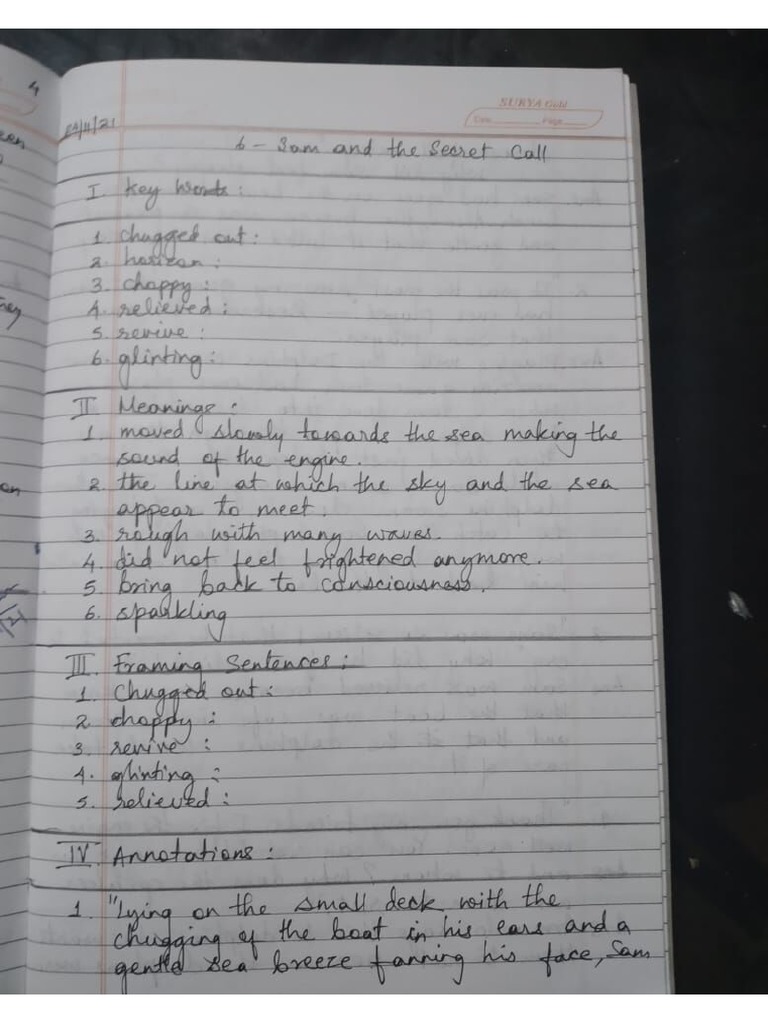 Sam and The Secret Call | PDF