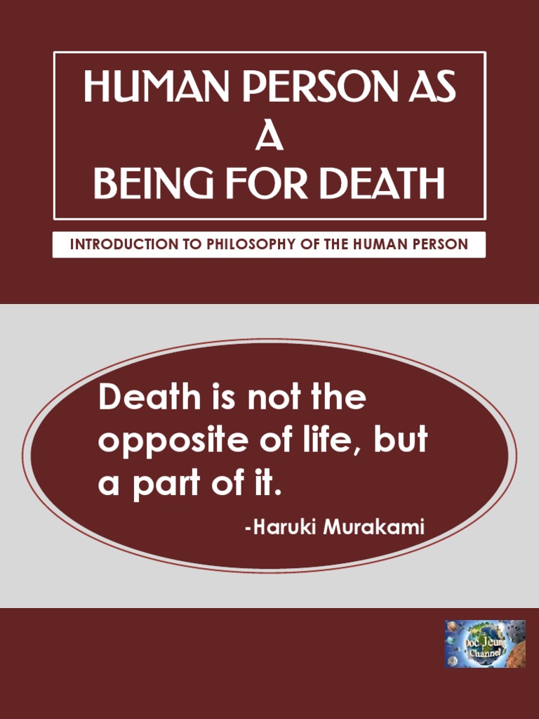 Human Person As A Being For Death | PDF | Ancient Greek Philosophy | Death