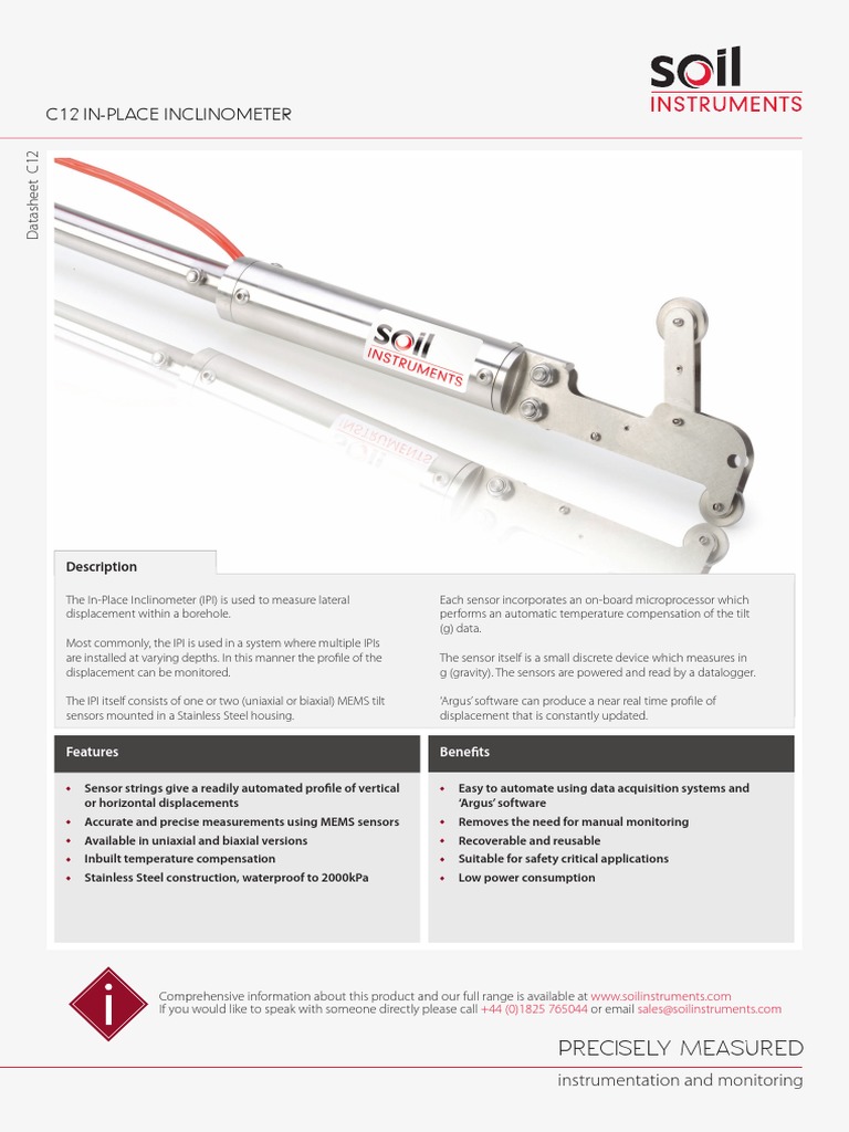 C12 In-Place Inclinometer | PDF | Microelectromechanical Systems ...