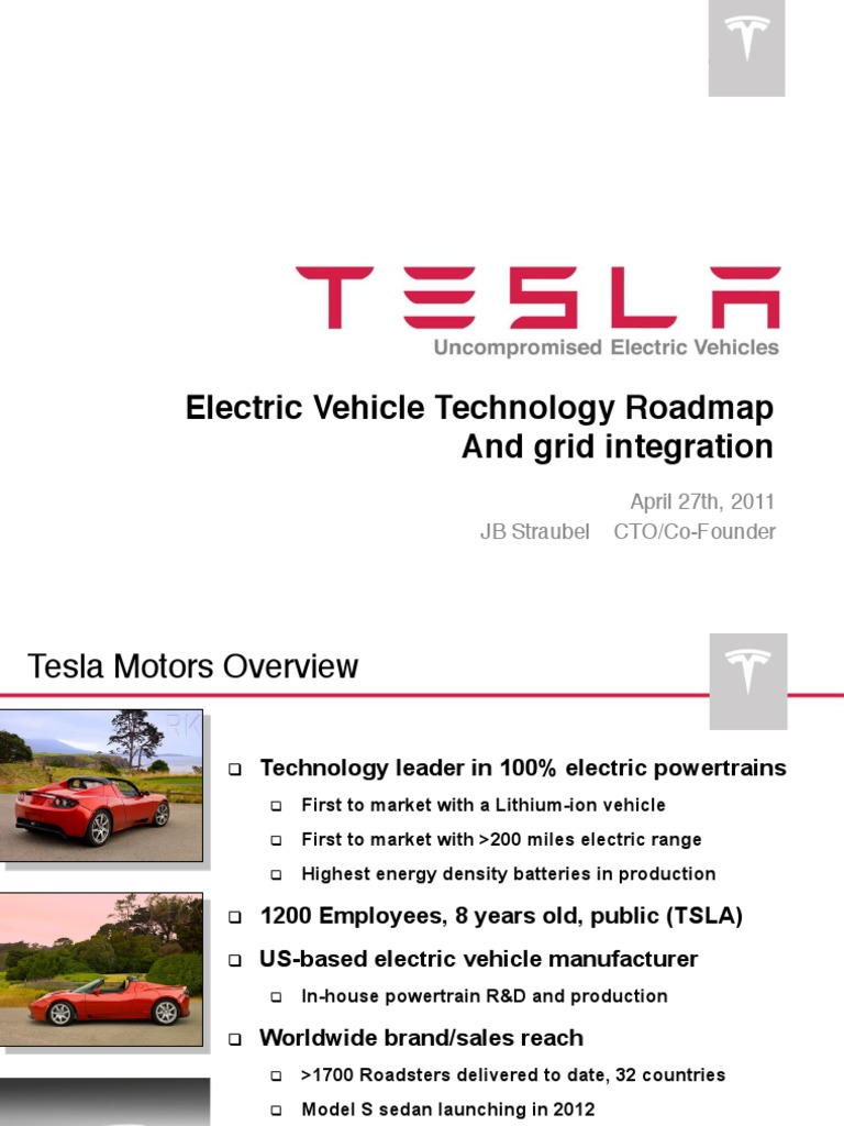 Electric Vehicle Technology Roadmap and Grid Integration: April 27th ...