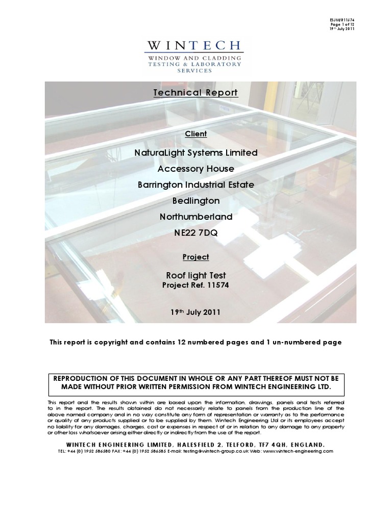 Tn66-Tn67-Test-report To CWCT Tech Notes 66 67 | PDF | Calibration ...