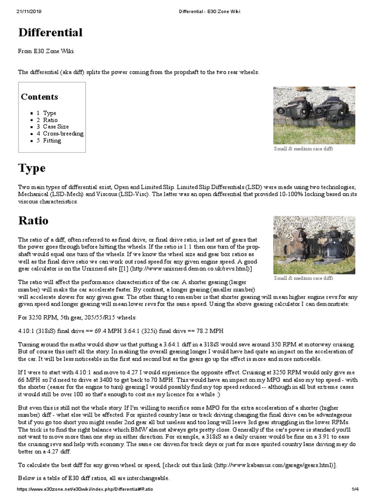 BMW E30 Differential Guide | PDF | Machines | Land Vehicles