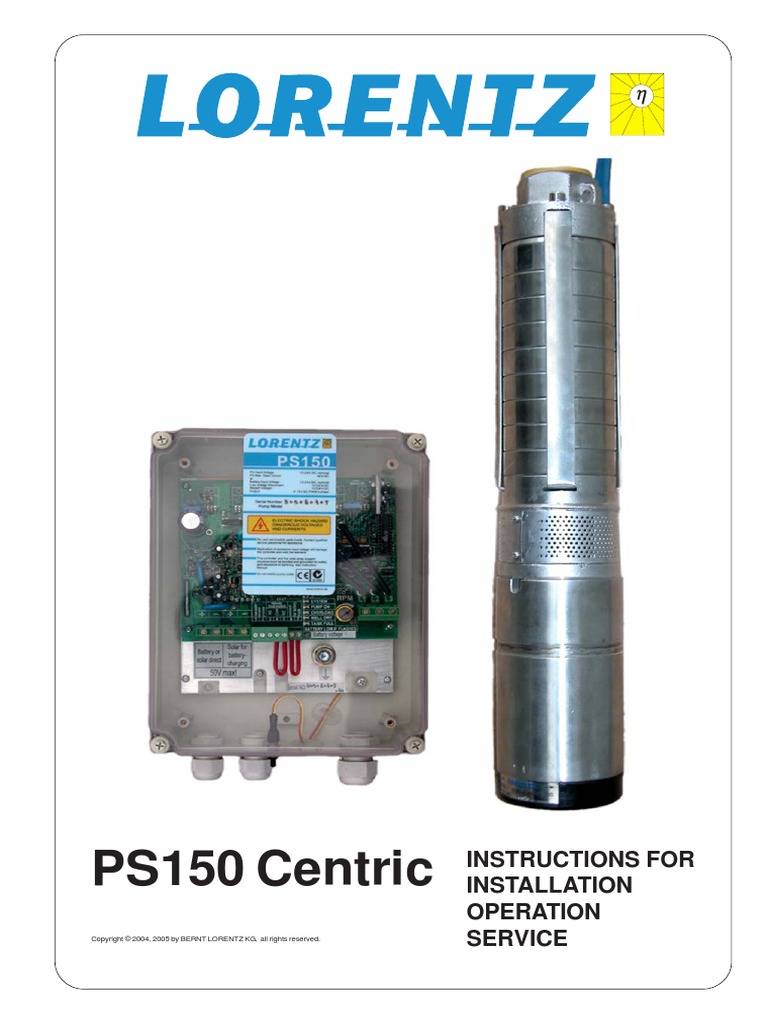 Lorentz PS150C Manual | PDF | Photovoltaic System | Switch