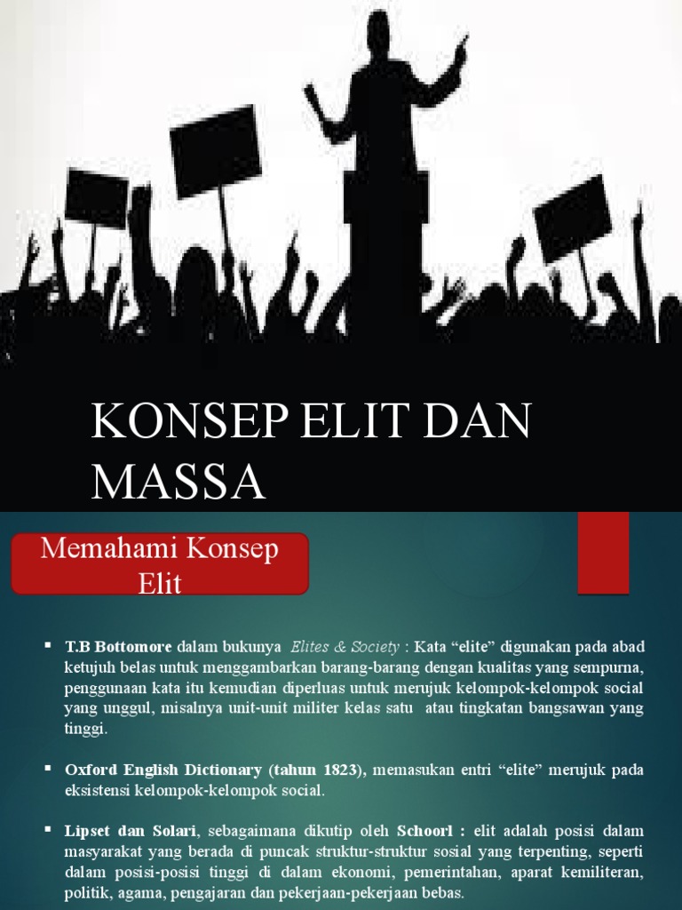 Memahami Konsep Elit dalam Masyarakat | PDF