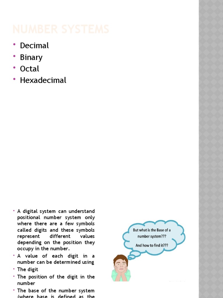 Number Systems: Decimal Binary Octal Hexadecimal | PDF | Computer Engineering | Encodings