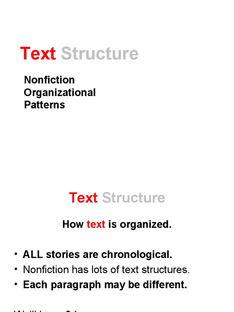 Structure: Nonfiction Organizational Patterns | PDF | Clown