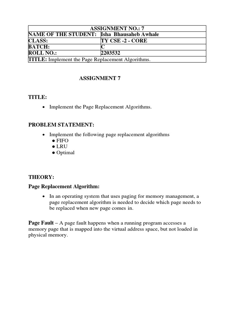 Isha Spos Lab Practical 7 (2203532) | PDF | Computing | Algorithms And Data Structures