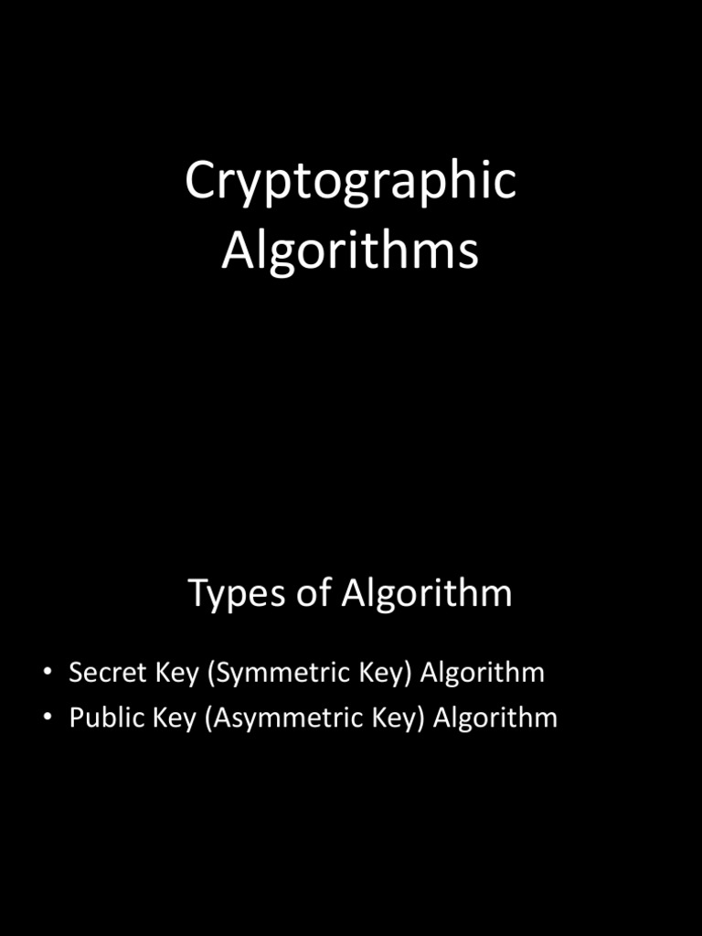 Cryptographic Algorithm | PDF | Cryptography | Cipher