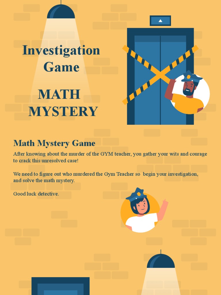 Investigation Game - Math Mystery | PDF