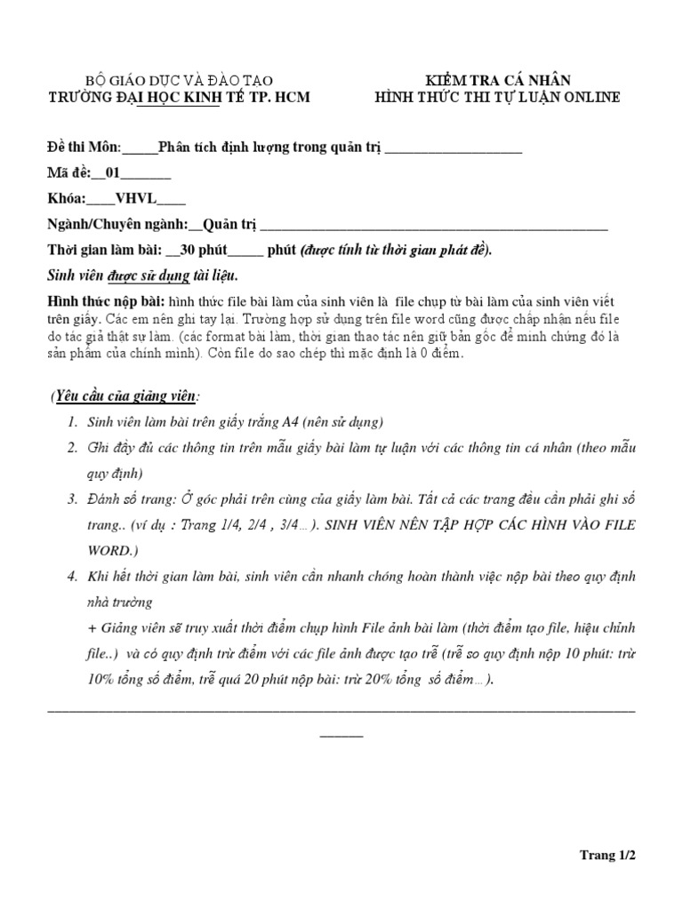 DeThi - Online - PPPTDL - VHVL - 2021 - Dethi01 | PDF