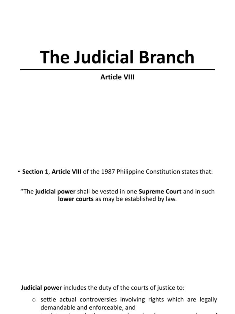 Lesson 8 - The Judicial Branch | PDF | Supreme Courts | Judiciaries