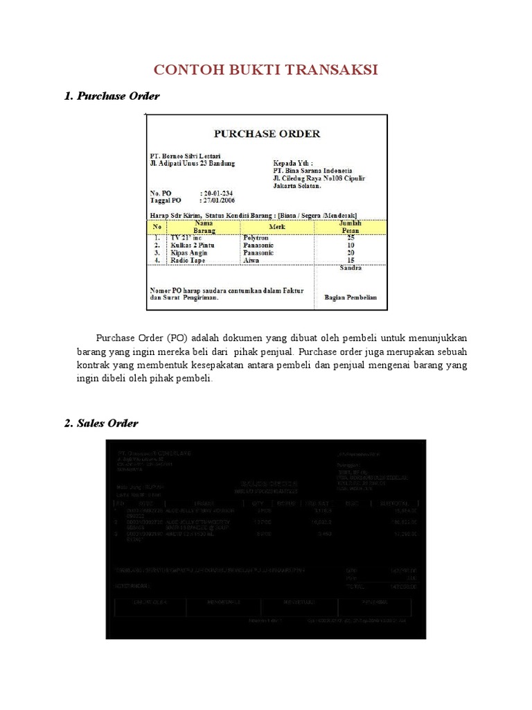 1.contoh Bukti Transaksi | PDF