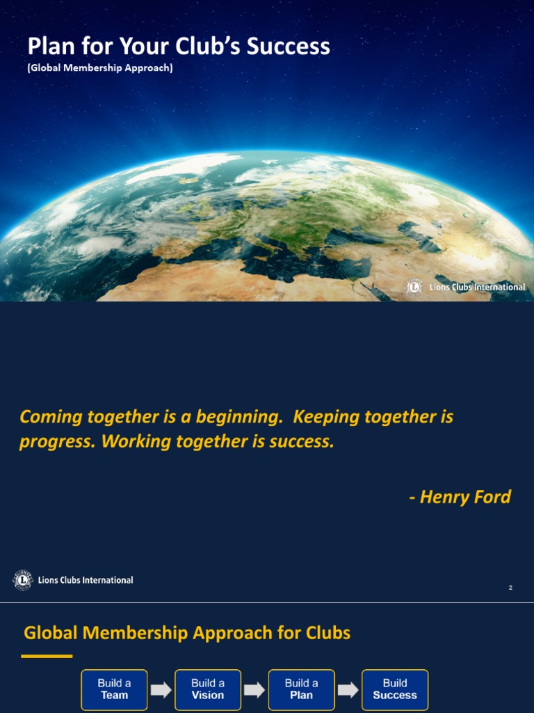 Plan For Your Club's Success: (Global Membership Approach) | PDF | Goal ...