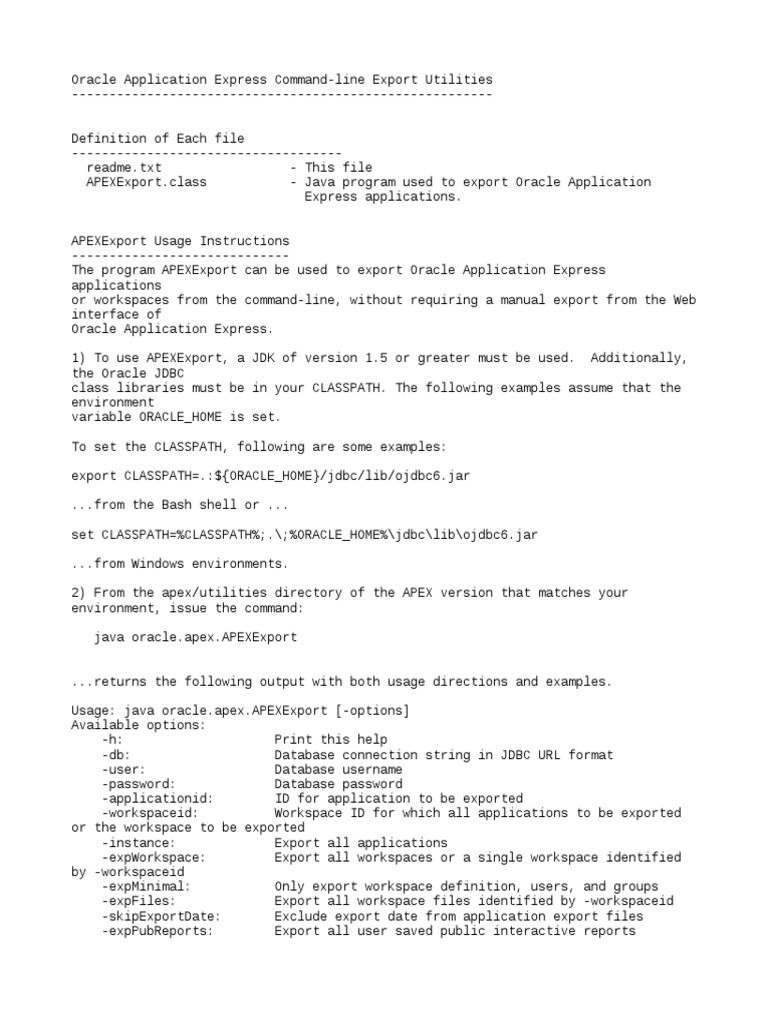 Readme | PDF | Command Line Interface | Java (Programming Language)