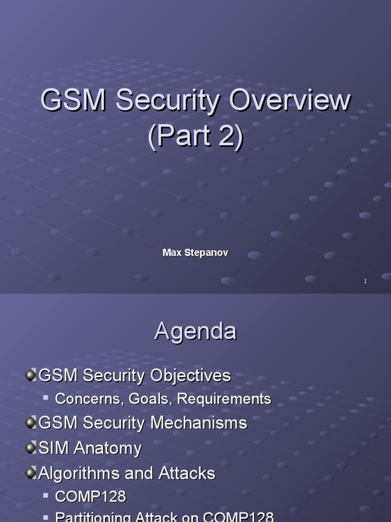 GSM Security Overview (Part 2) | PDF | Cryptography ...