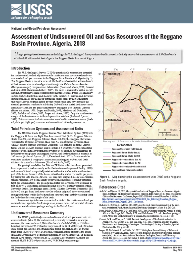 Reggane Basin Oil & Gas Assessment 2018 | PDF | Petroleum | Petroleum ...