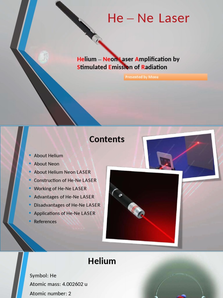 He - Ne LASER | PDF | Laser | Physics