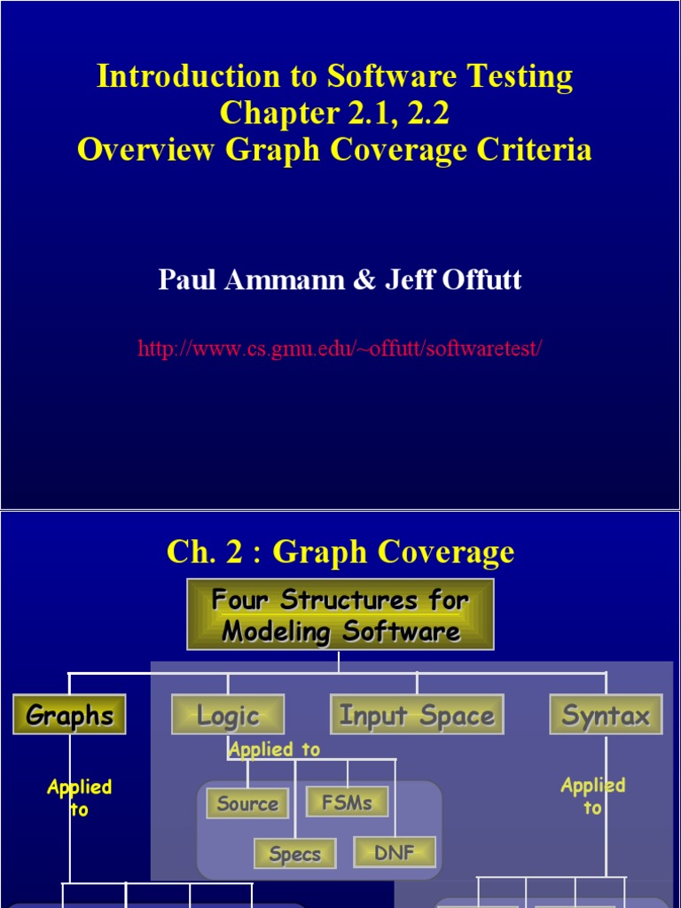 Introduction To Software Testing Chapter 2.1, 2.2 Overview Graph ...