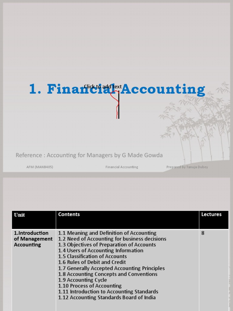 Introduction to Financial Accounting | PDF | Debits And Credits ...