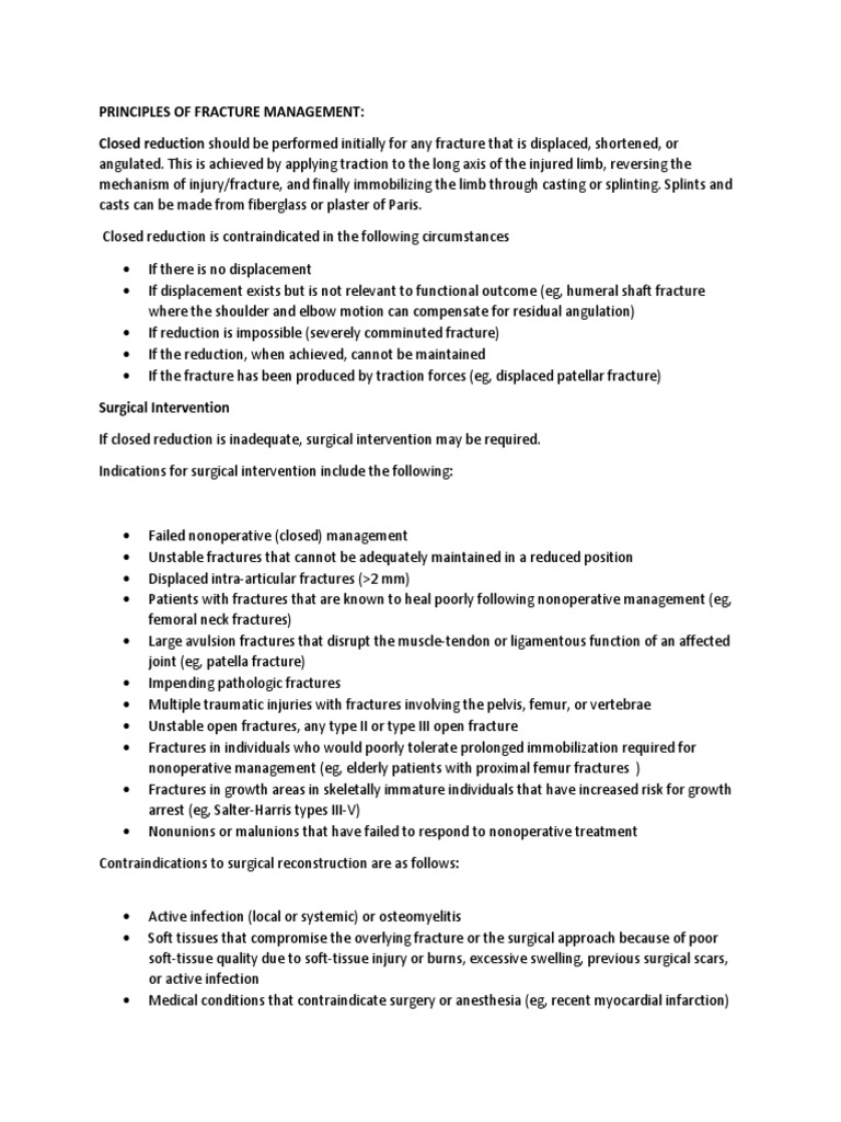 Principles of Fracture Management | PDF | Injury | Biomechanics