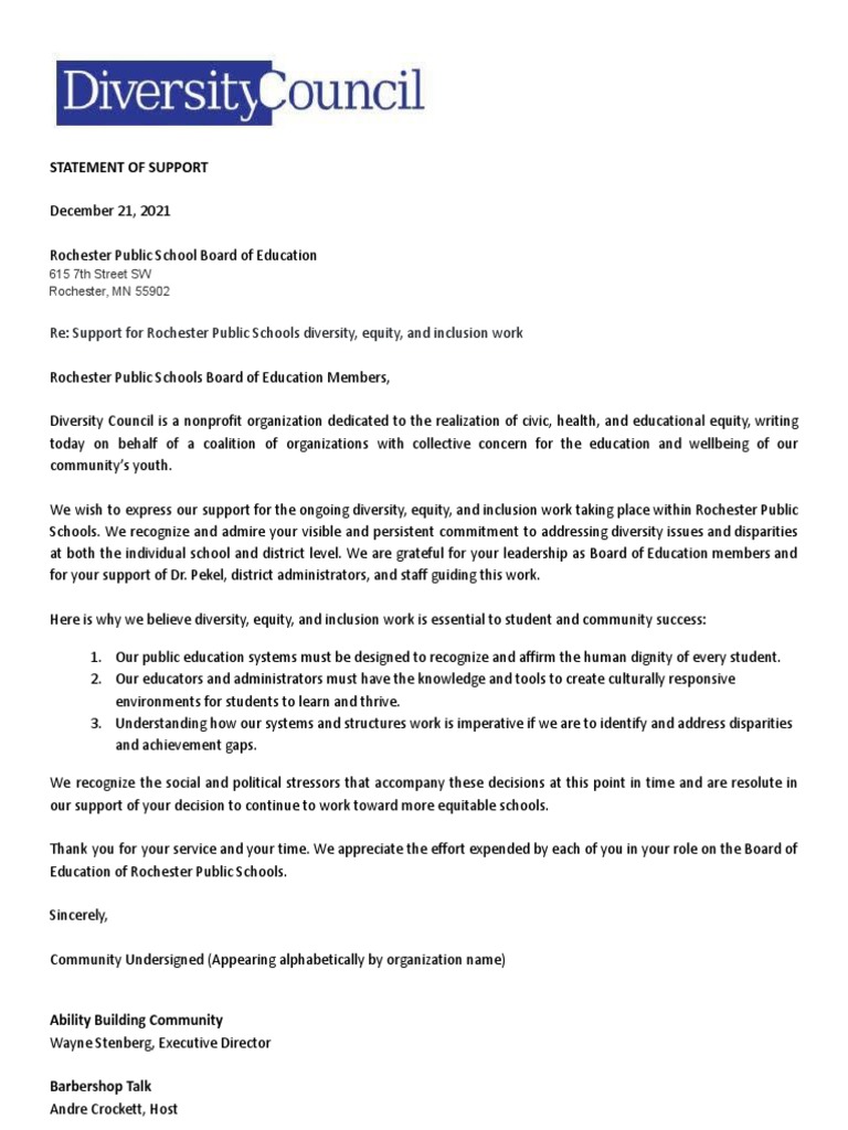 Statement of Support | PDF | Inclusion (Education) | Cognition