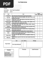 Contoh Form Interview | PDF