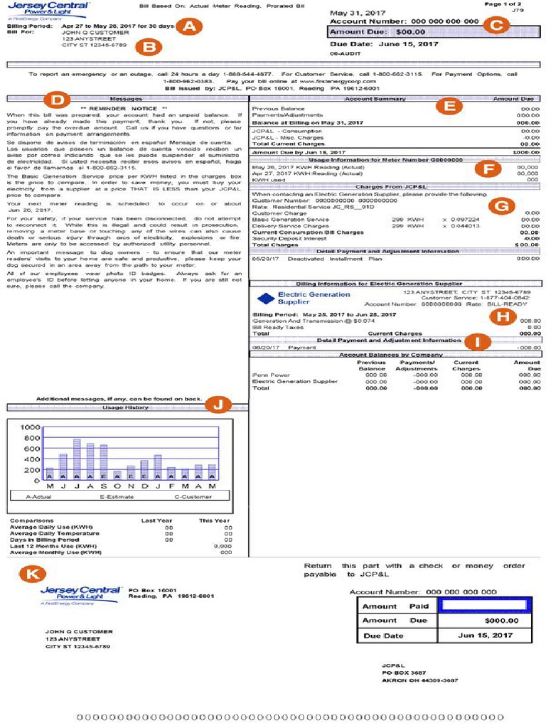 JCPL Elec Bill | PDF
