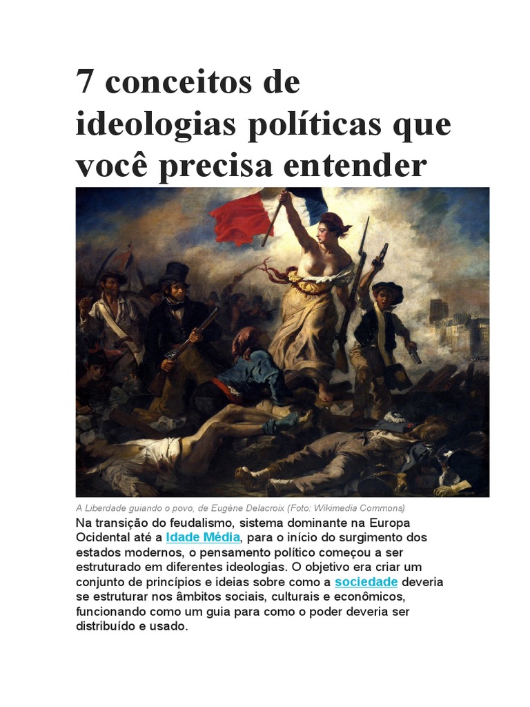 7 Conceitos de Ideologias Políticas Que Você Precisa Entender | PDF ...