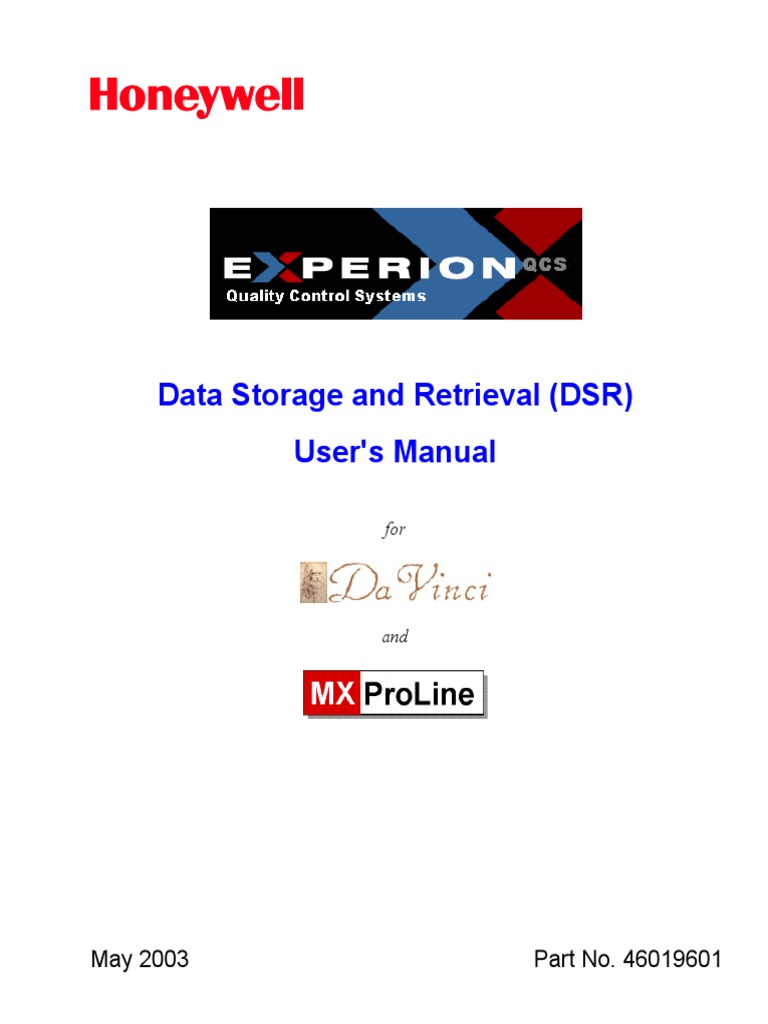 Data Storage and Retrieval (DSR) User's Manual: May 2003 Part No. 46019601 | PDF | Databases ...