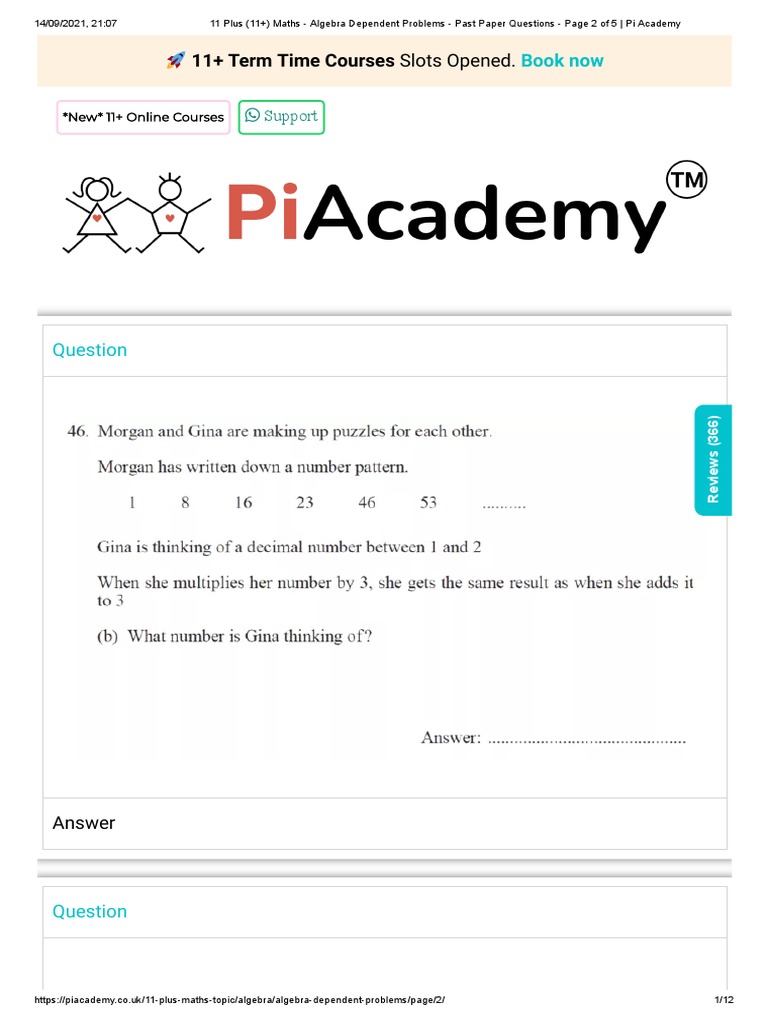11 Algebra Dependent Problems Past Paper Questions Page 2 Pdf