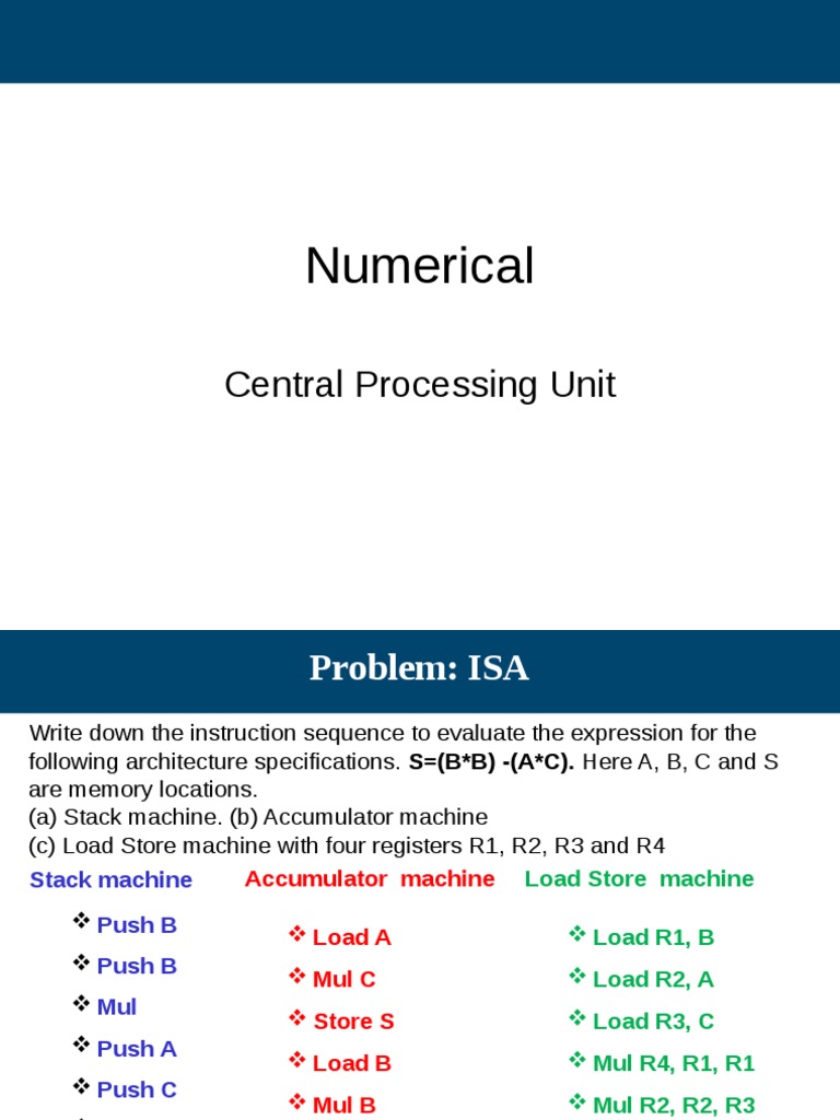 Instruction Sequences for CPU Architectures | PDF | Central Processing ...
