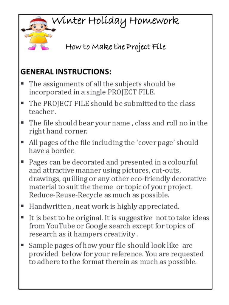 Class 8 Project File Guidelines | PDF | Communication
