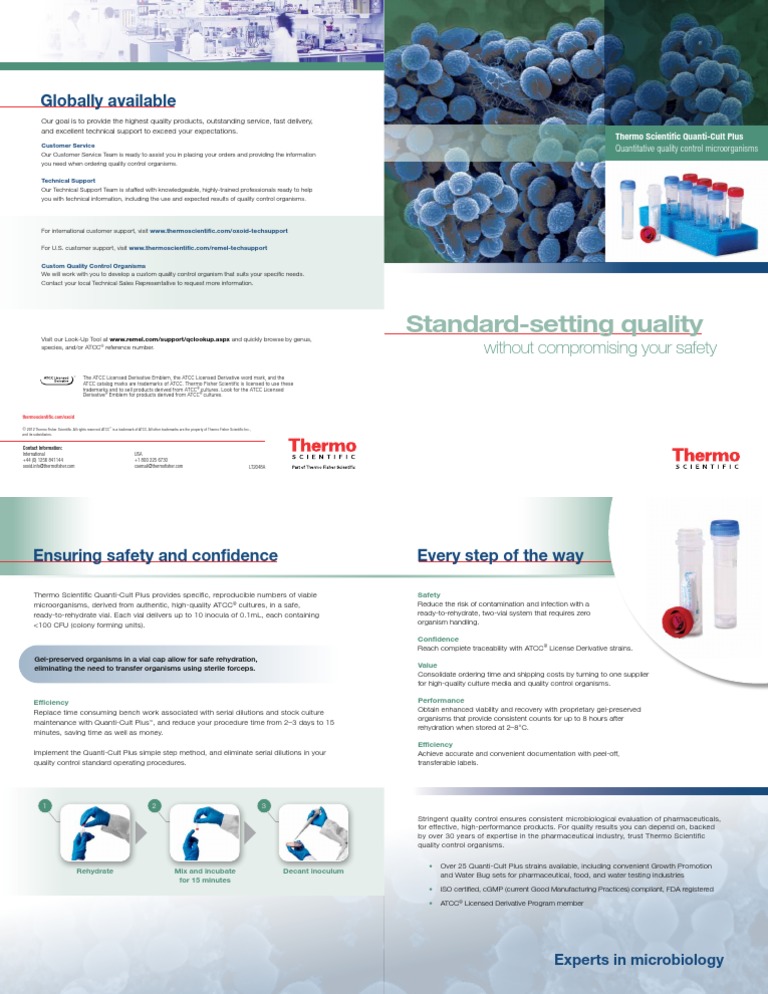 Quanti-Cult Plus Brochure | PDF | Colony Forming Unit | Business