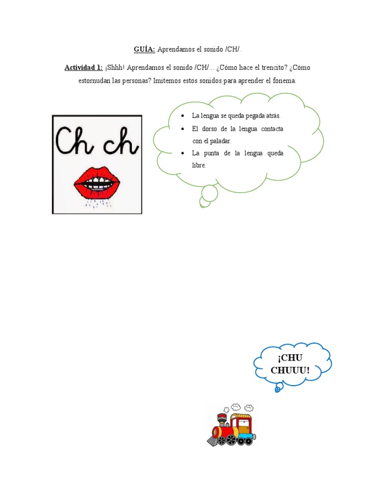 Aprende el Sonido /CH/ con Actividades | PDF