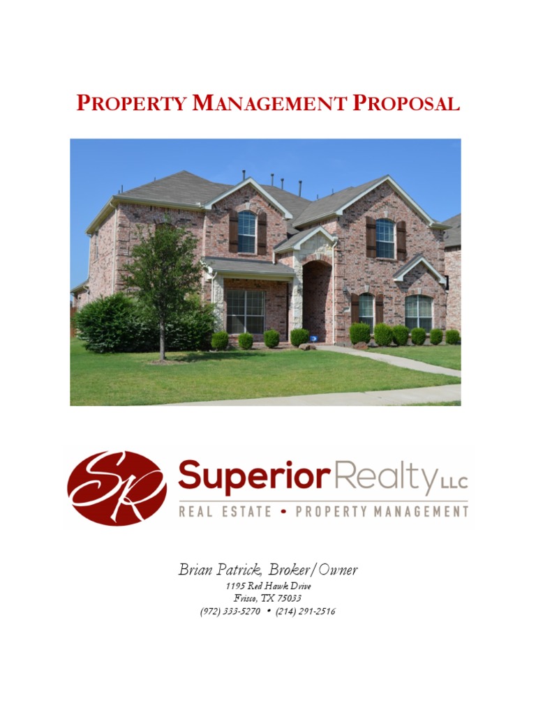 Property Management Proposal Template Free | PDF | Real Estate Broker ...