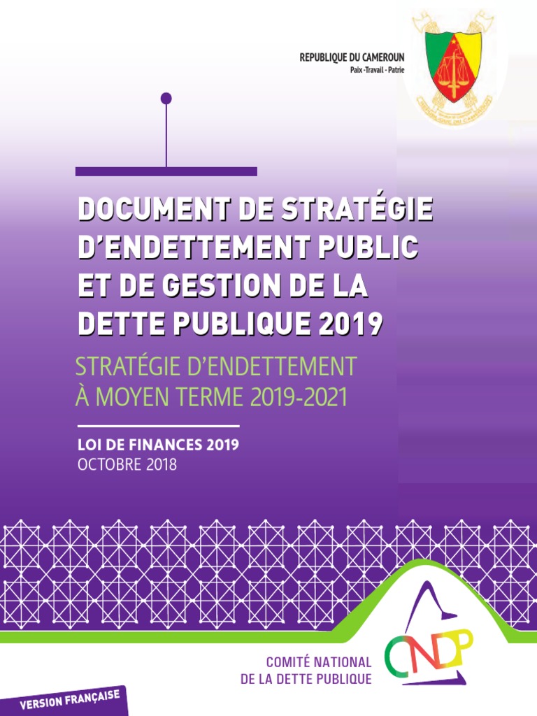 Stratégie d'Endettement Cameroun 2019-2021 | PDF | Dette publique ...