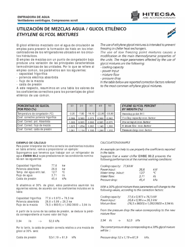 Glicol | PDF | Mecánica de Medios Continuos | Agua