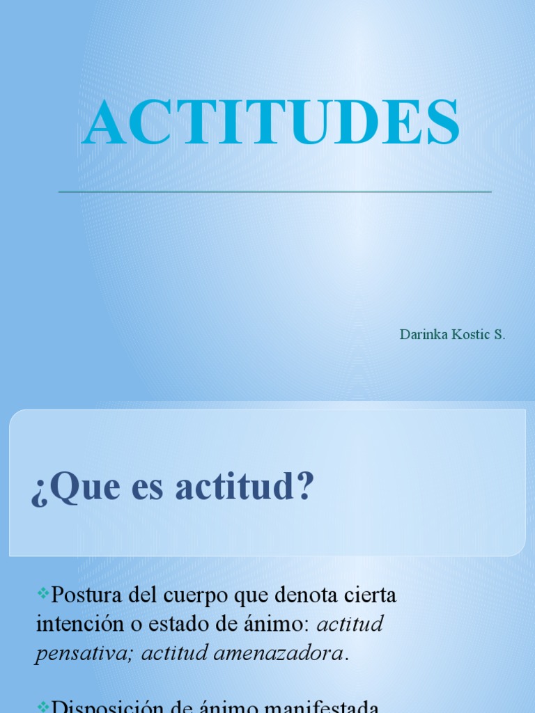 ACTITUDES Que Son | PDF