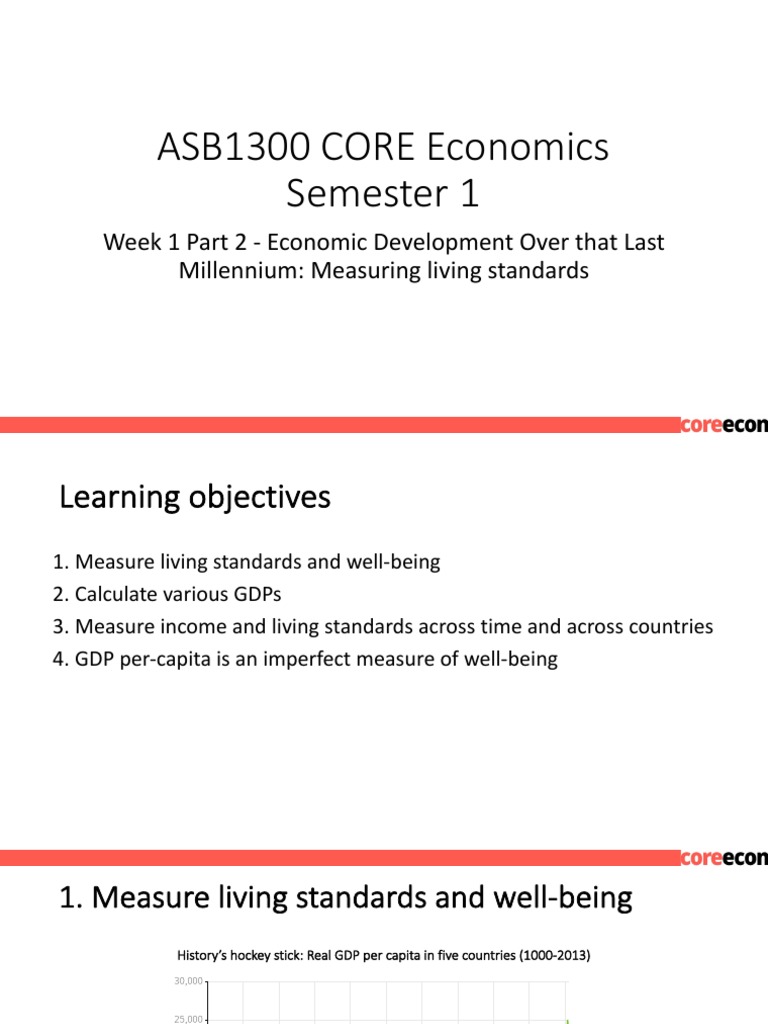 Week 1 Part 2 Measuring Living Standards | PDF | Gross Domestic Product ...