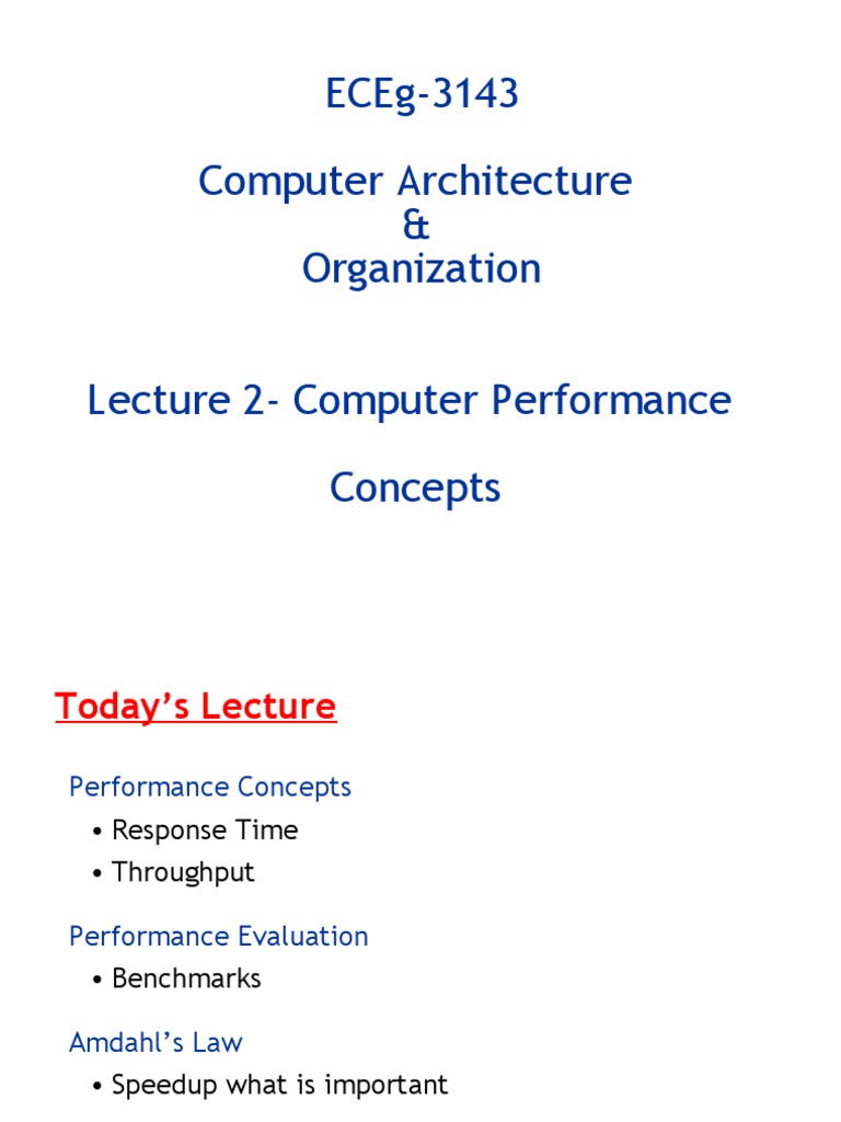 Performance Metrics in Computer Architecture | PDF | Benchmark ...