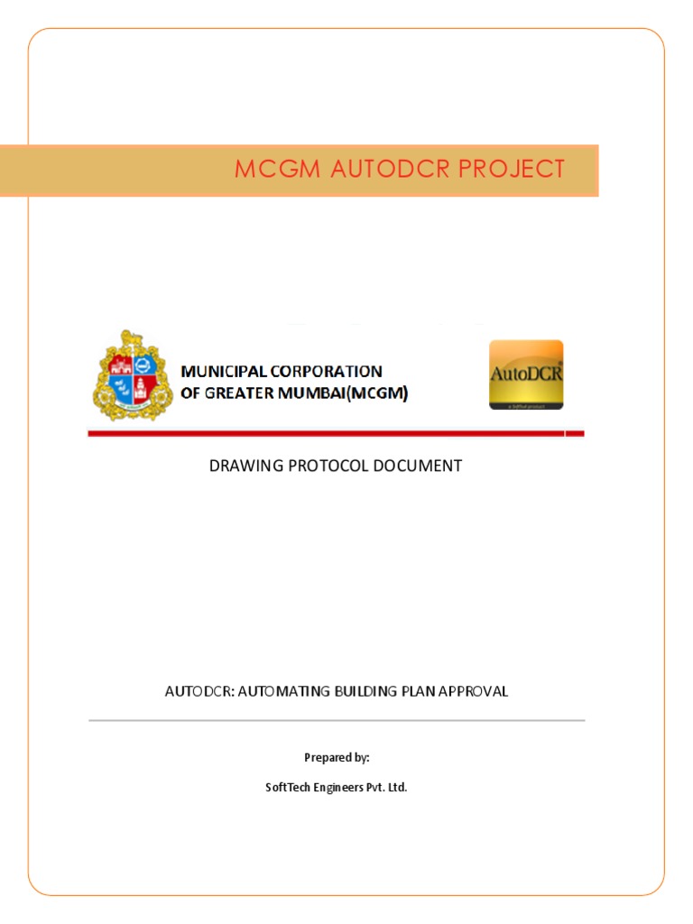MCGM Autodcr Project: Drawing Protocol Document | PDF | Stairs | Auto Cad