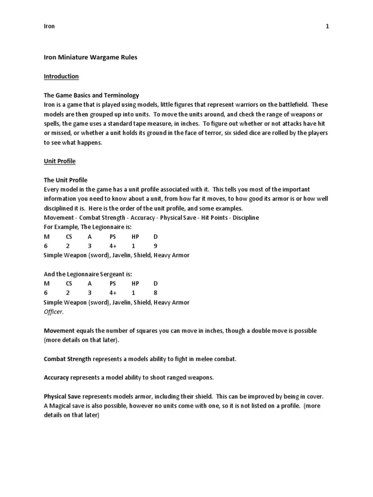Iron Miniature Wargame Rules: Officer | PDF | Cavalry | Spear