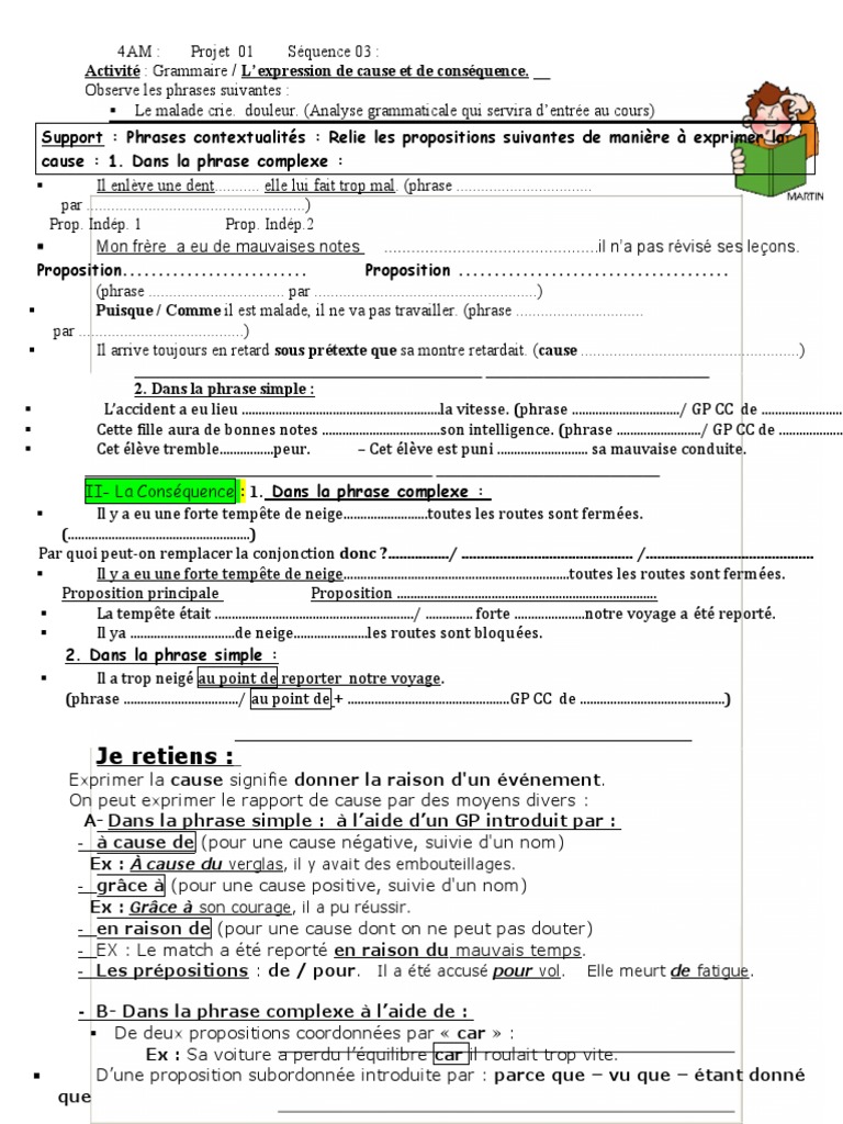 4AM Cause Conséquence | PDF | Clause | Phrase